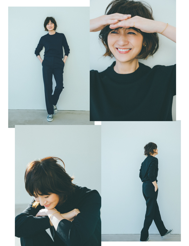 ダウンコートはきれいめ黒パンツと合わせてモードスタイルに【富岡佳子の最愛ベーシック】 | Web eclat | 50代女性のためのファッション、ビューティ、ライフスタイル最新情報